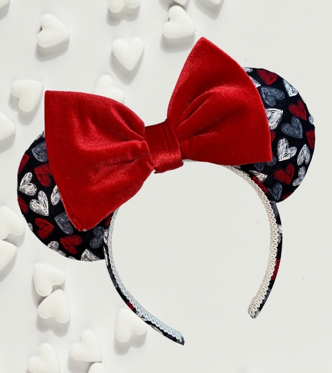 Sweetheart Mickey Ears, Valentines Day Minnie Ears, Heart Ears, Red ...