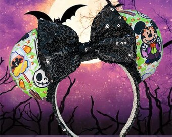 Mummy Glow in the Dark Eyes Halloween Mouse Ears / Headband - Etsy