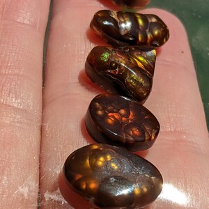 Fire Agate Cabochon, A Grade - Luminescent Galore! Botryoidal Fire ...