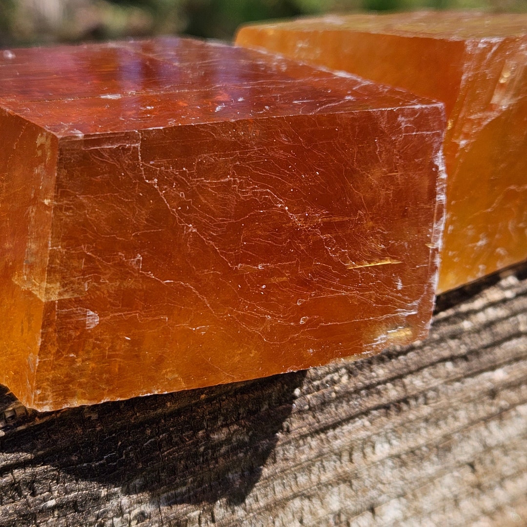 HONEY Calcite Cubes, Natural RAW CALCITE Cubic Formation Amber Cubic ...