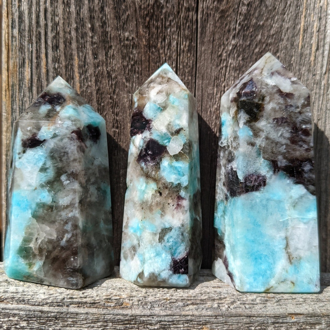 Amazonite Black Quartz and Mica Towers, Amazonite, Smoky Quartz ...