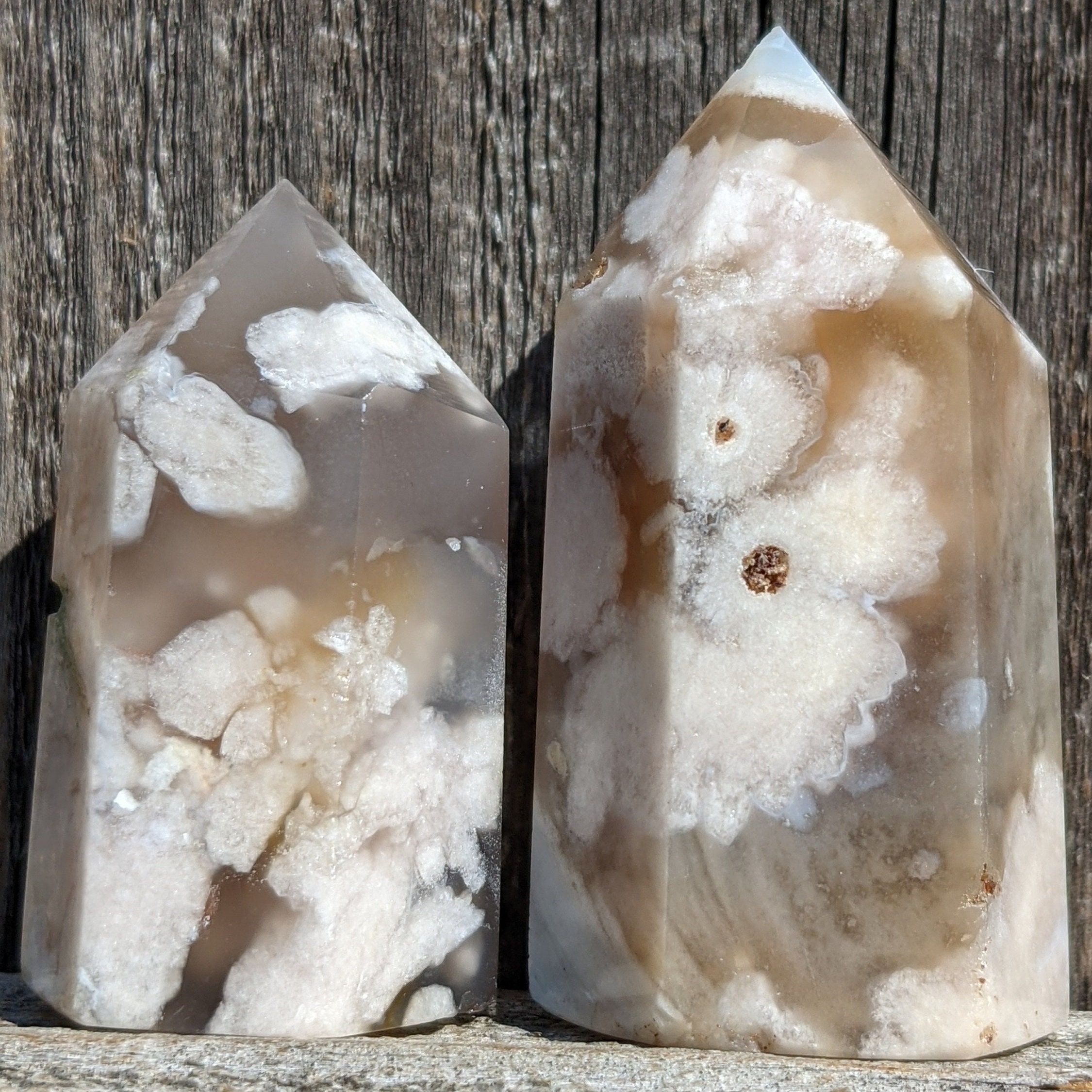 Flower Agate Tower Pink Flower Agate Cherry Blossom Agate - Etsy