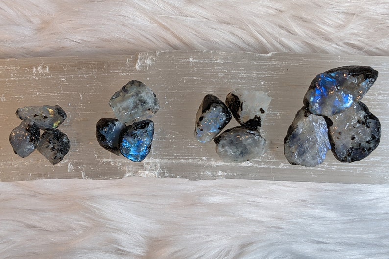 Rough Rainbow Moonstone High Grade With Blue Flash Stone of | Etsy