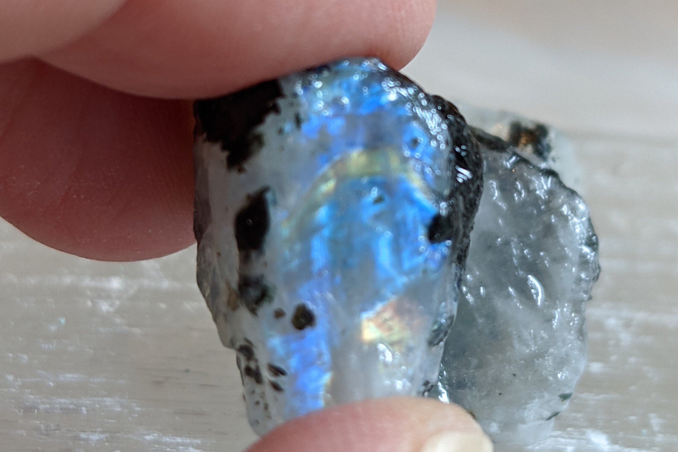 Rough Rainbow Moonstone High Grade With Blue Flash Stone of - Etsy