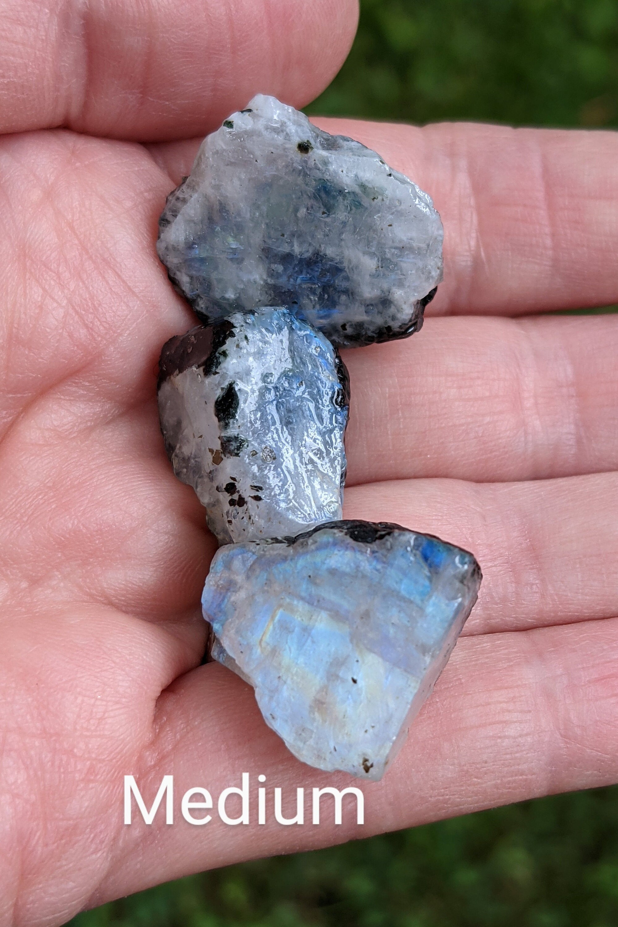 Rough Rainbow Moonstone High Grade With Blue Flash Stone of - Etsy