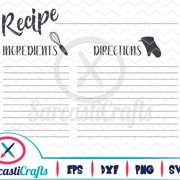 Recipe Svg - Etsy