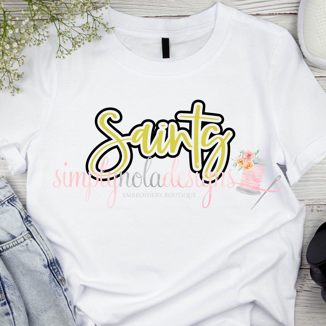 Saints Script SVG PNG: Team Mascot Cut File (digital Download) - Etsy