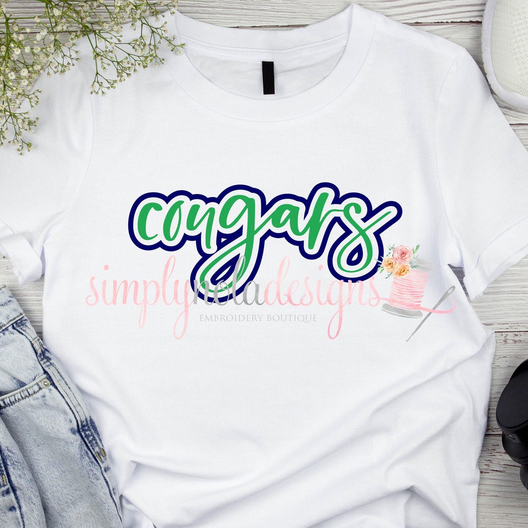 Cougars Script PNG File- Cougars Script PNG File-team Mascot Cut File ...