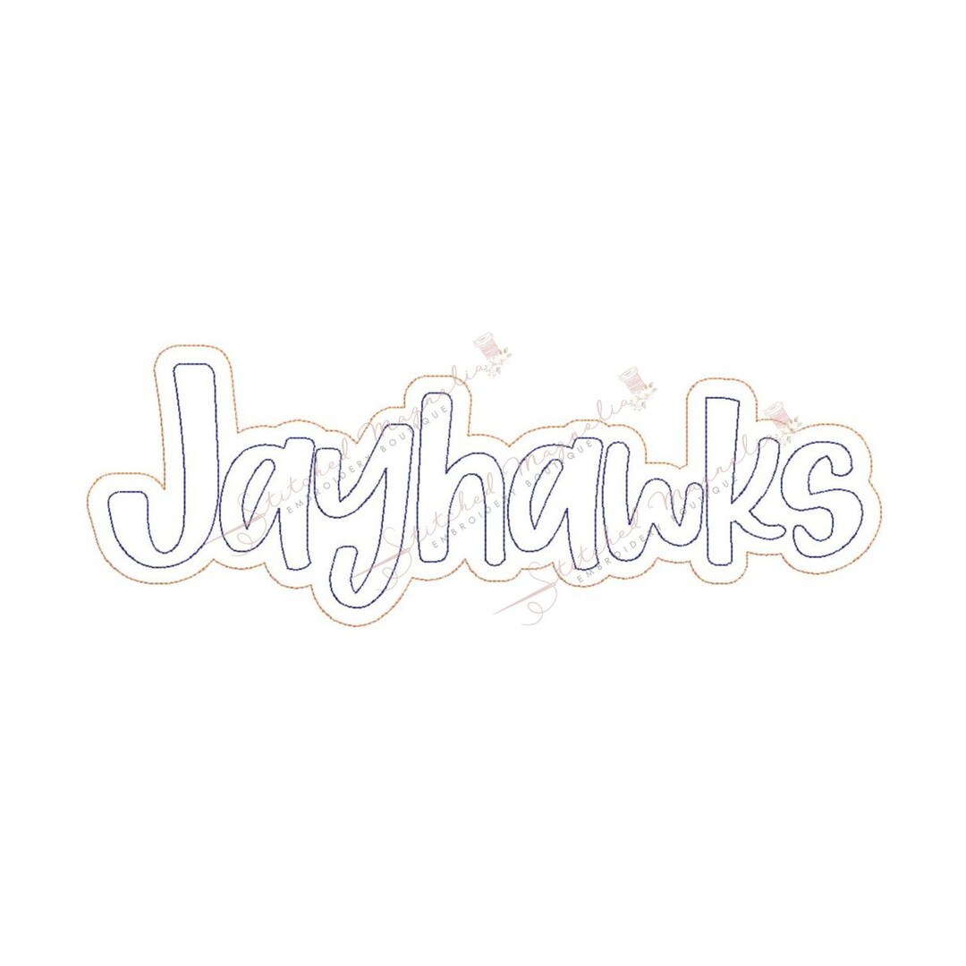 Jayhawks Applique Embroidery Design: Double Stack Mascot (digital Download) - Etsy