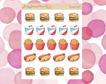 Cute food stickers | Etsy