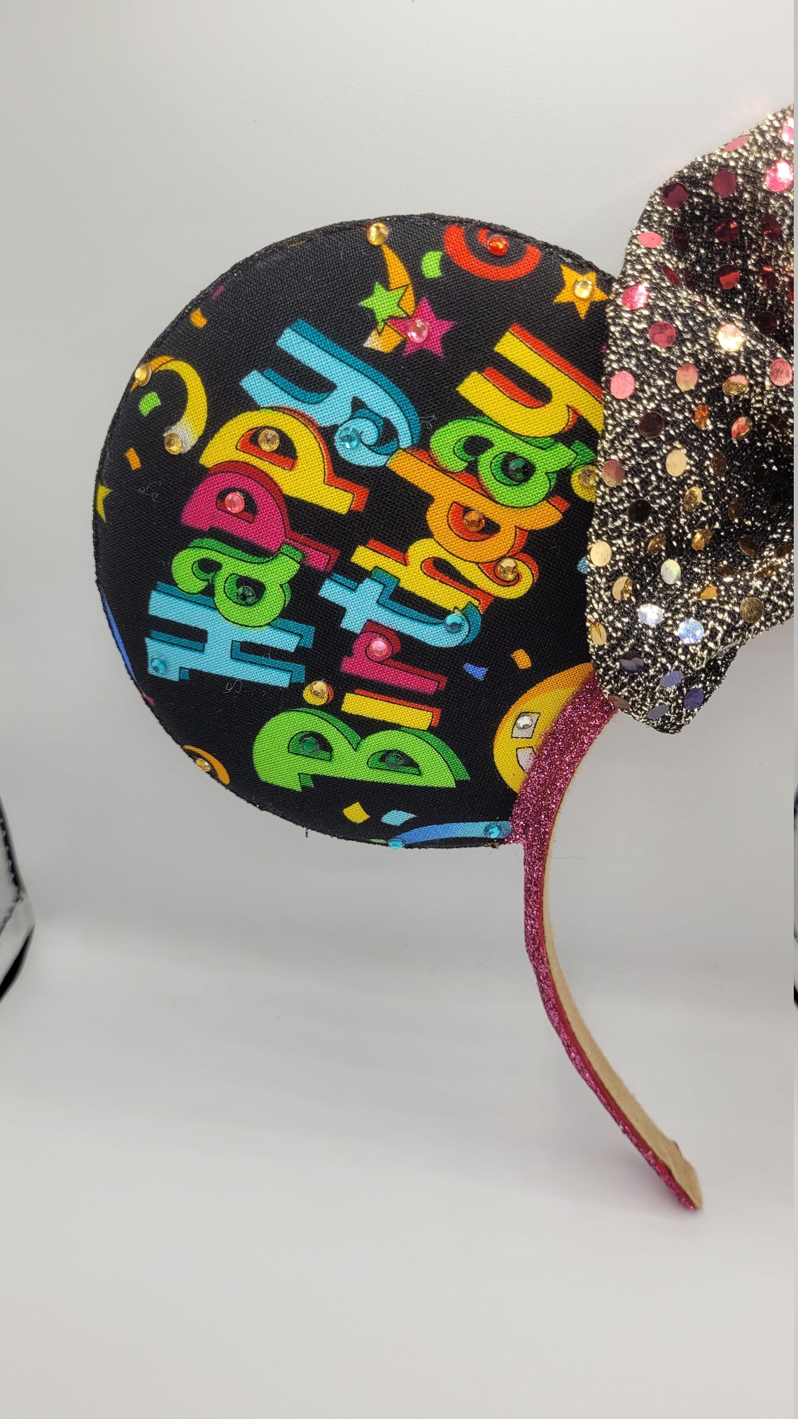 Happy Birthday Mouse Ears the Original Hand Embelished With - Etsy