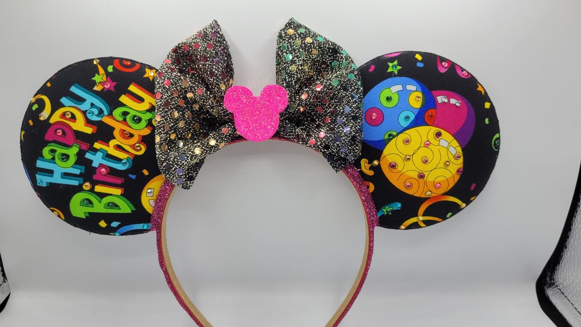 Happy Birthday Mouse Ears the Original Hand Embelished With | Etsy
