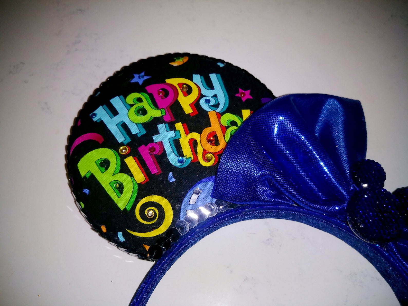 Happy Birthday Mouse Ears the Original Hand Embellished With | Etsy