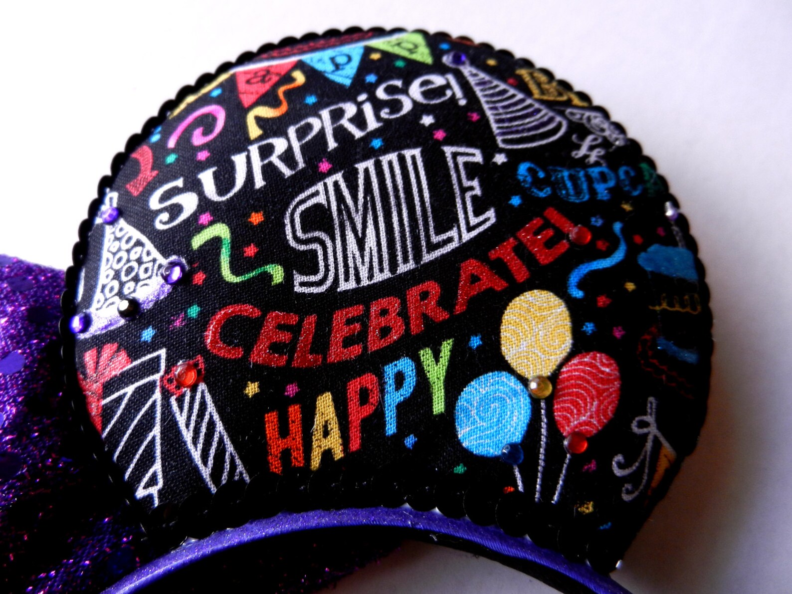 Happy Birthday Mouse Ears The Original Hand Embelished With | Etsy