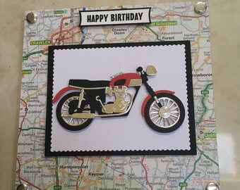 Motorbike card | Etsy