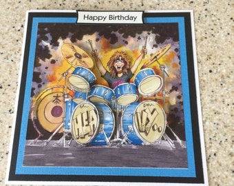 Rocker geburtstagskarte | Etsy