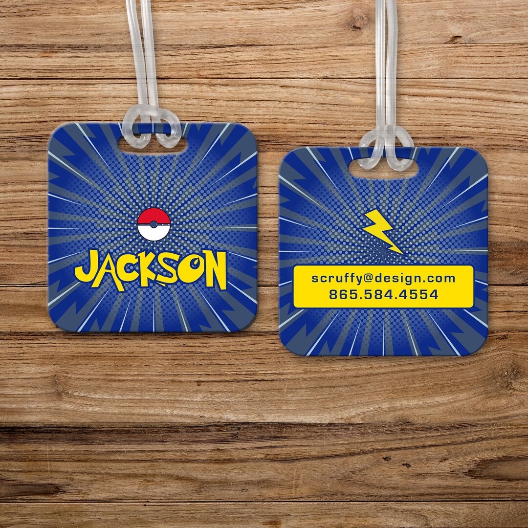 Pokemon Backpack Tag | Personalized Anime Watchers Luggage Tag ...