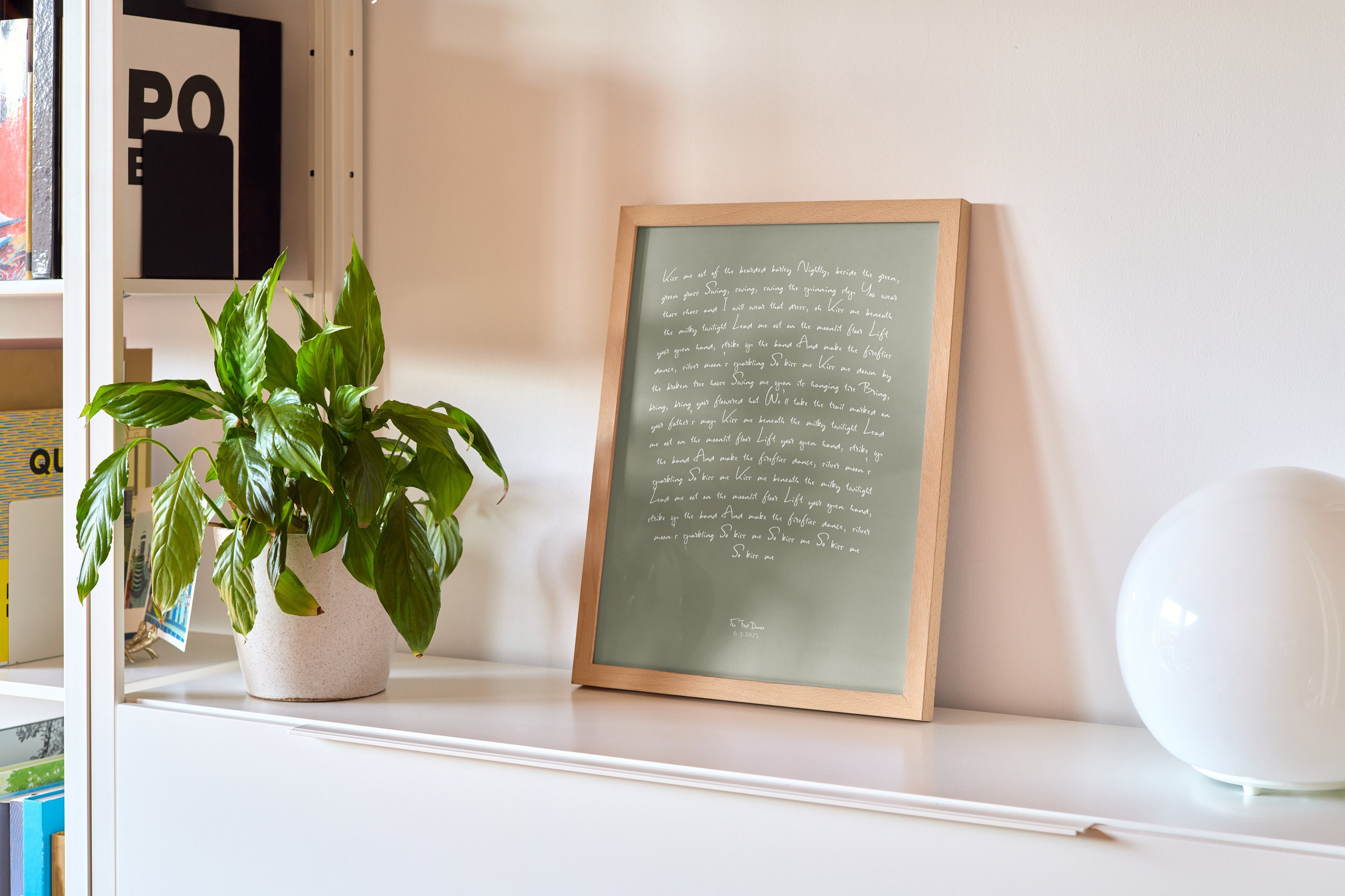 Handwritten Song Lyrics Personalized Poster | Wall Art | Song | Couples ...