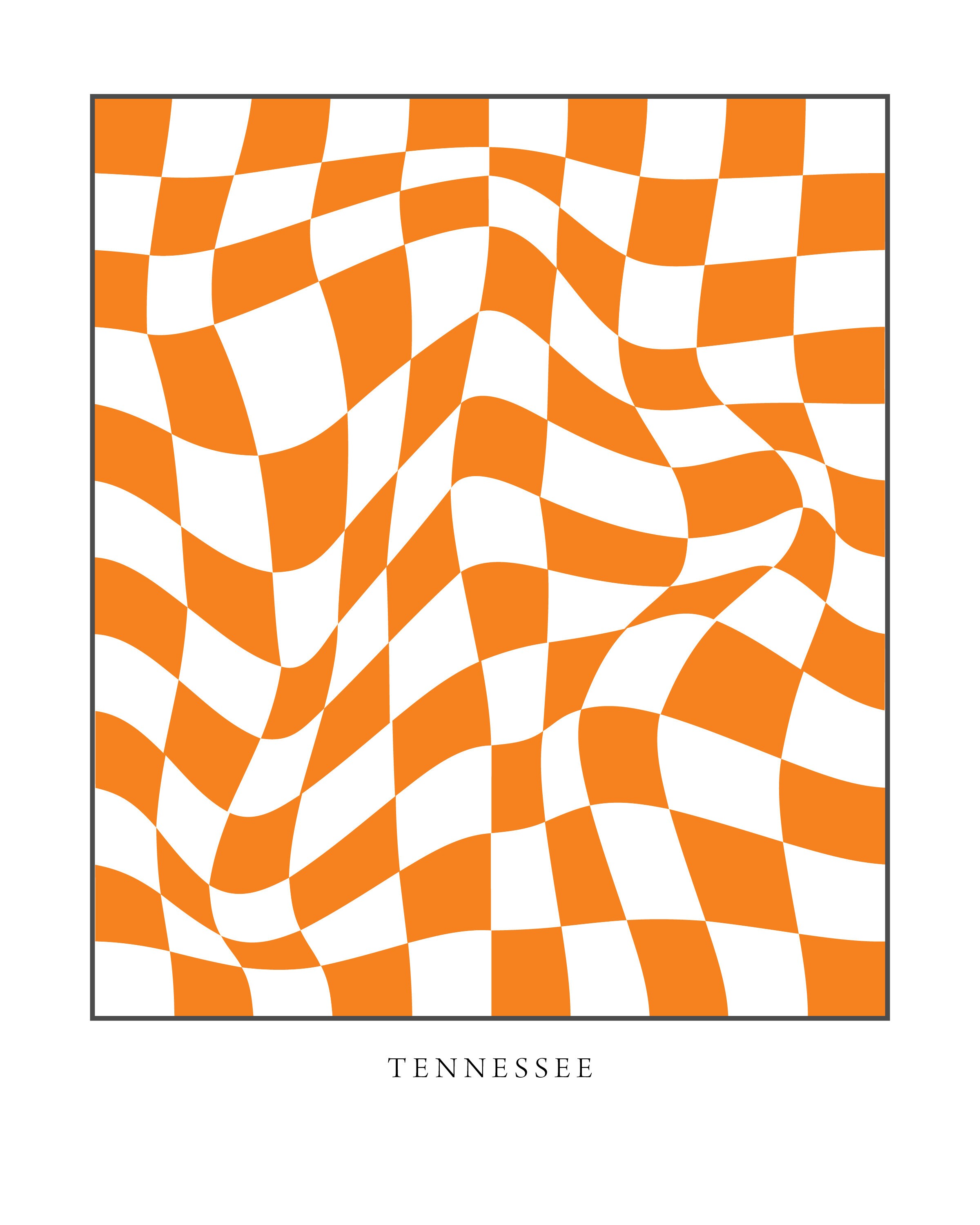 Digital Download Tennessee Checkerboard Print Art Print Retro Style Art ...