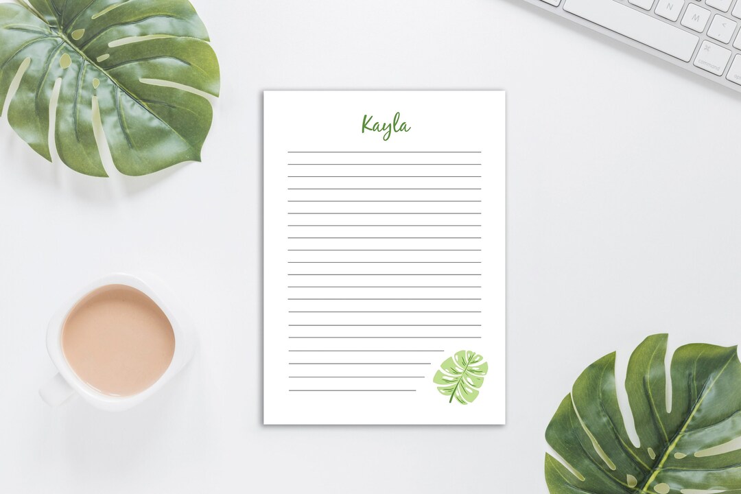 Monstera Leaf Notepad | Personalized Notepad | Organization Help ...