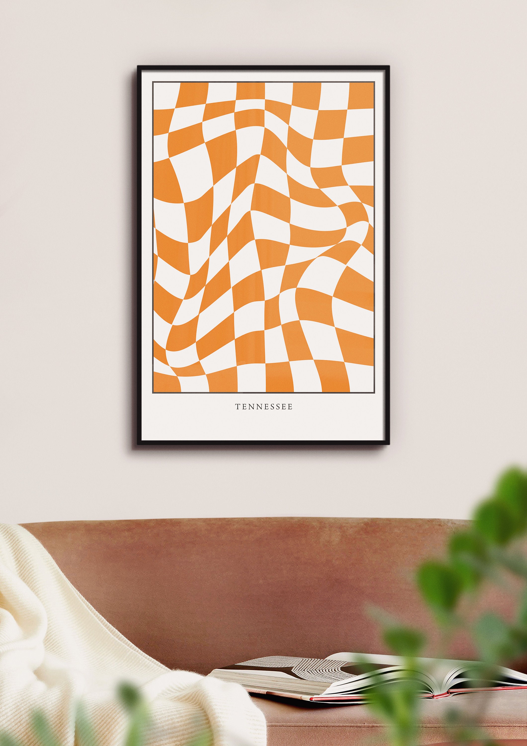Digital Download Tennessee Checkerboard Print Art Print Retro Style Art ...