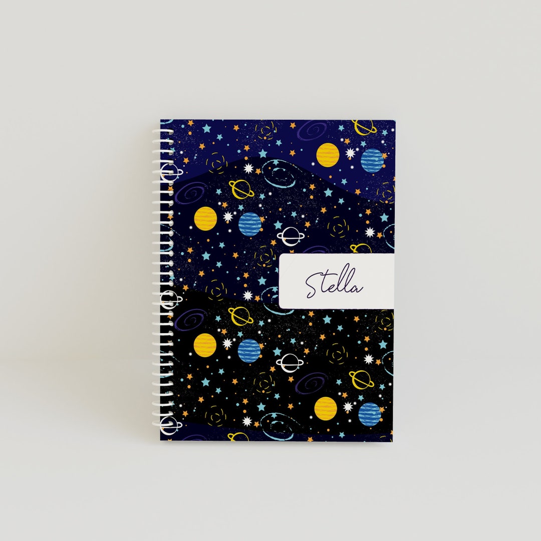 Personalized Outer Space Spiral Notebook | Personalized Journal | Gift ...