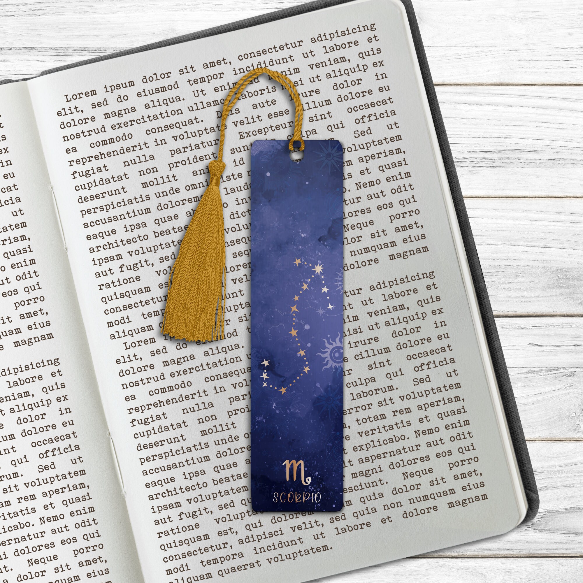 Zodiac Sign Metal Bookmark// Astrological Sign Bookmark// - Etsy
