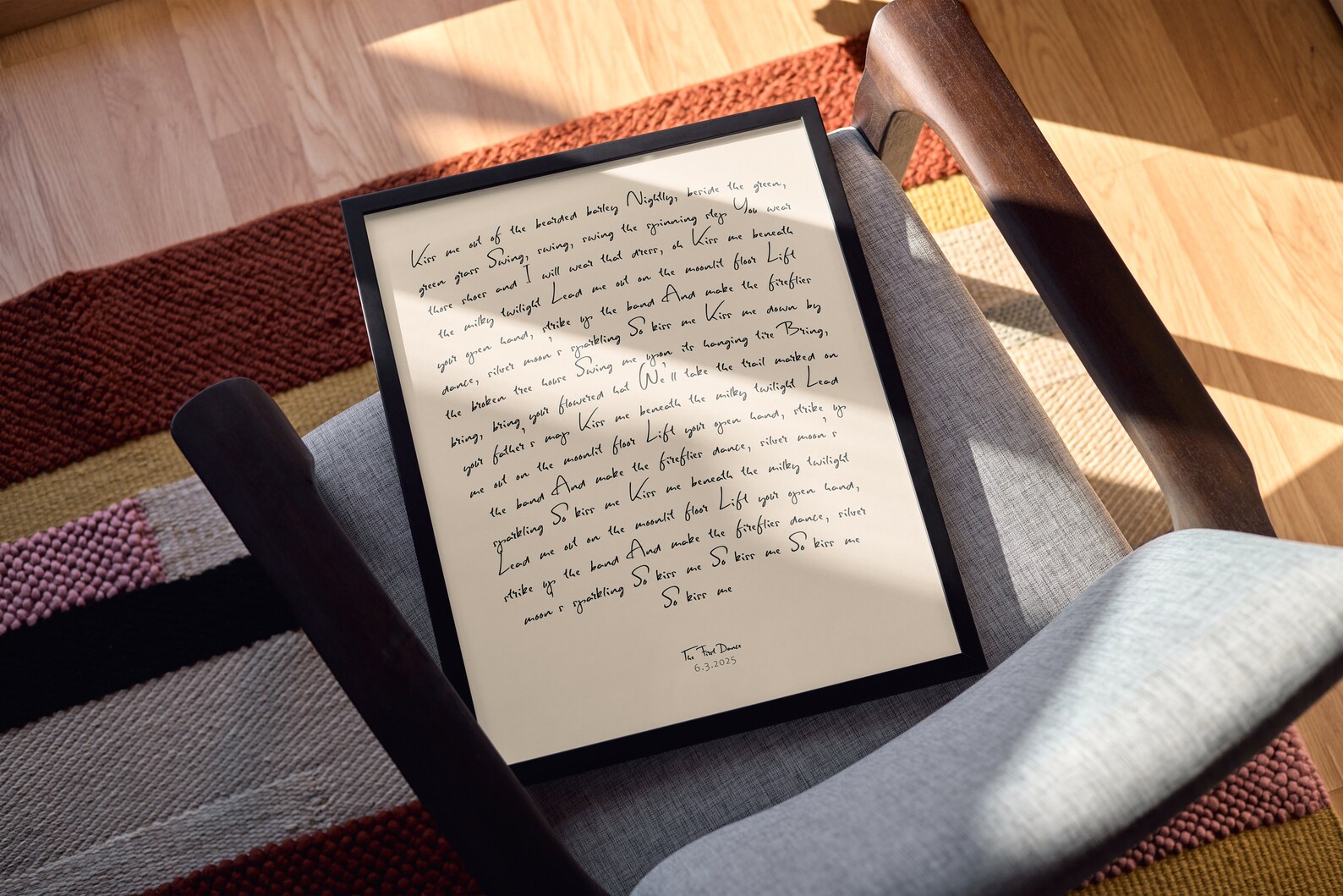Handwritten Song Lyrics Personalized Poster | Wall Art | Song | Couples ...