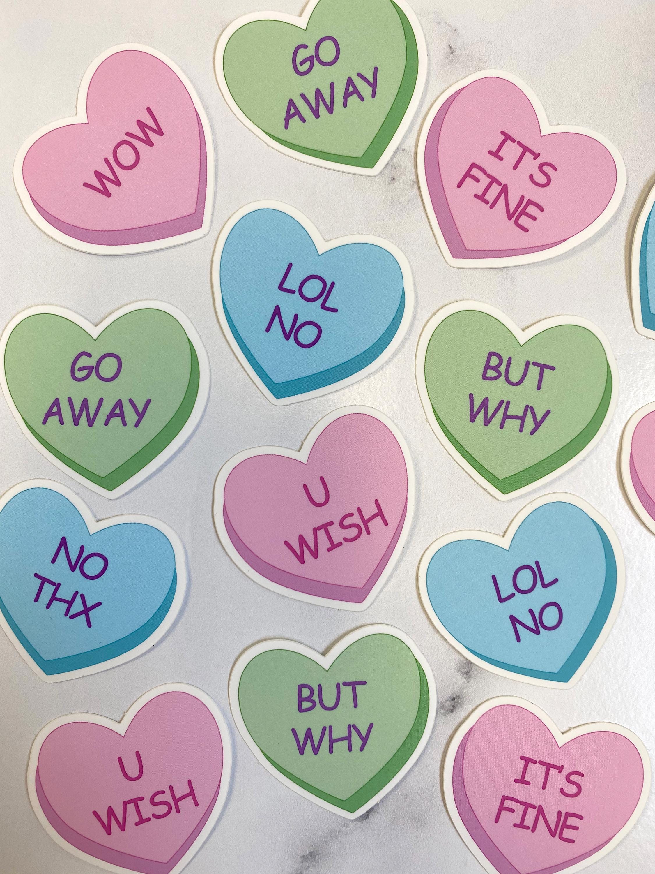 But Why Green Candy Heart Vinyl Sticker Heart Shaped Sticker Sticker ...