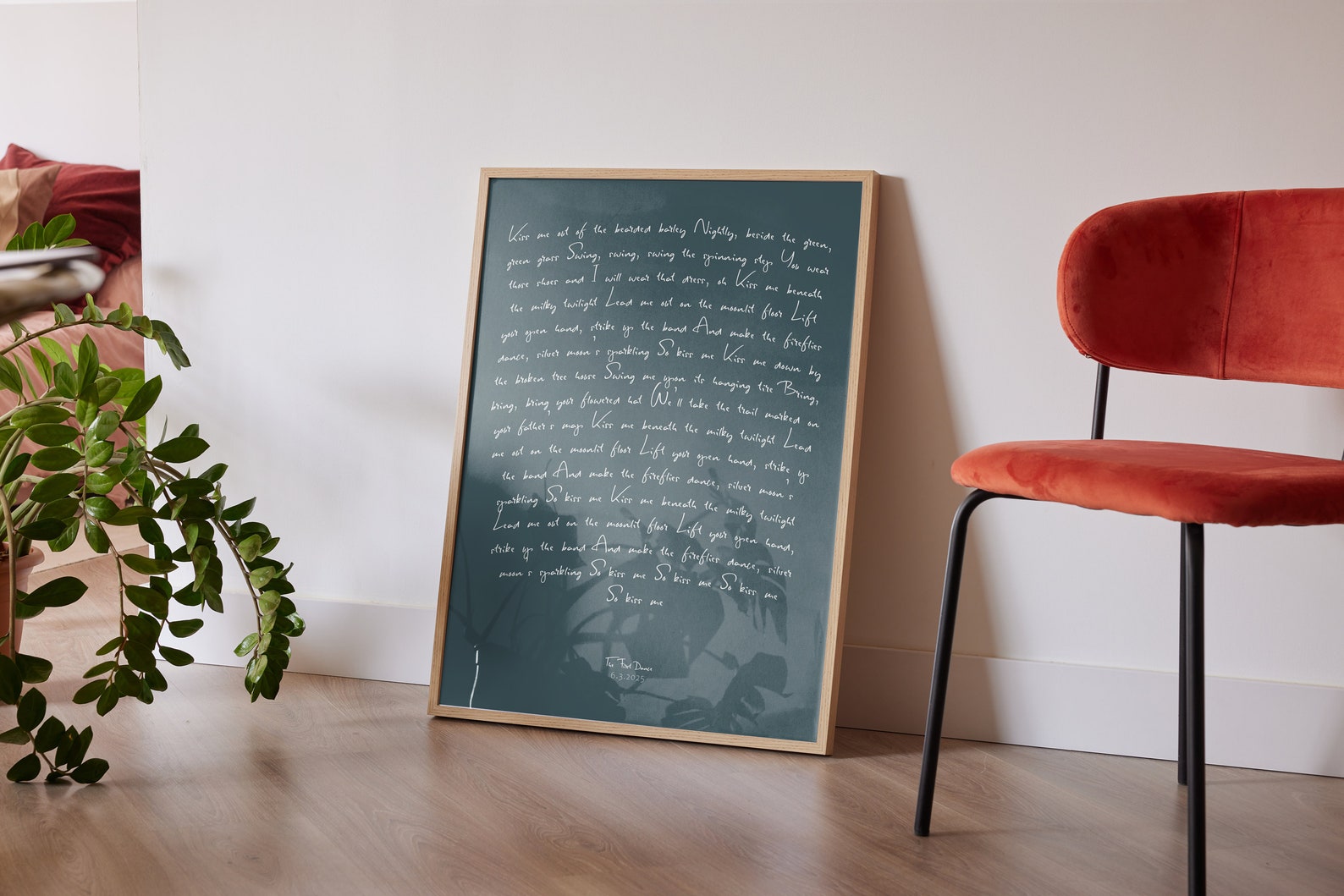 Handwritten Song Lyrics Personalized Poster | Wall Art | Song | Couples ...