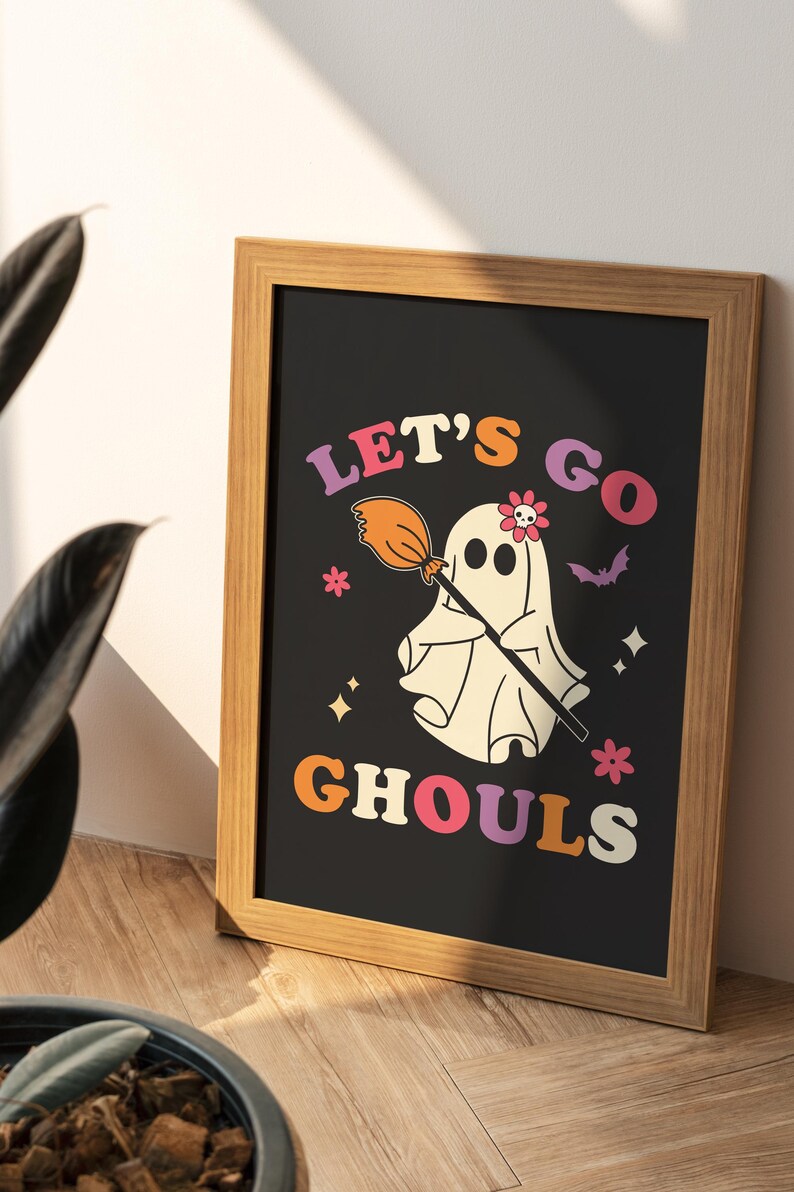Digital Download "let's Go Ghouls" Print | Art Print | Halloween Art ...