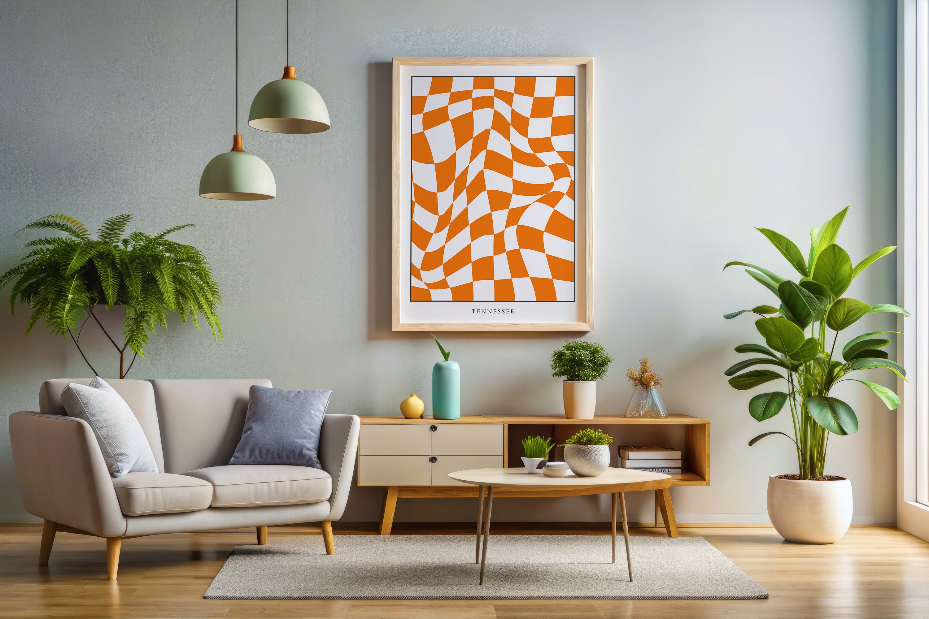 Digital Download Tennessee Checkerboard Print Art Print Retro Style Art ...