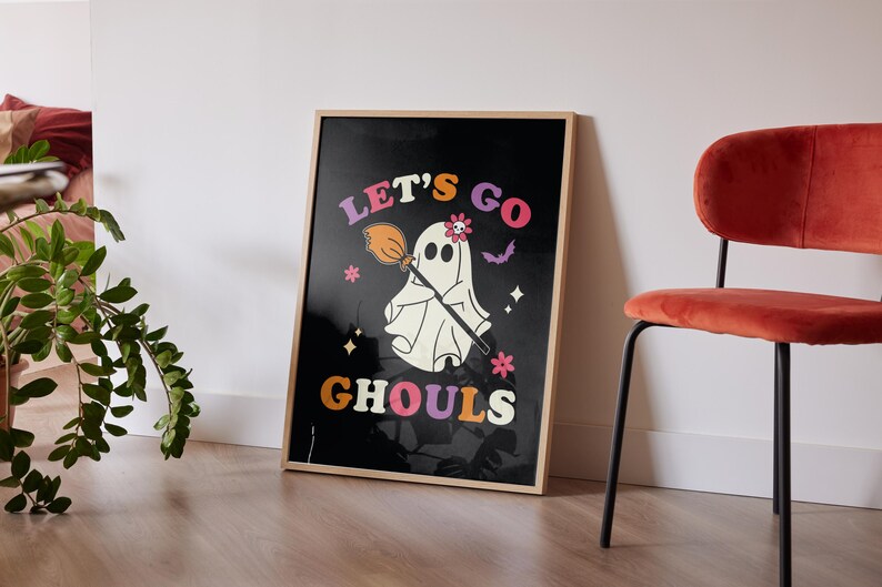 Digital Download "let's Go Ghouls" Print | Art Print | Halloween Art ...