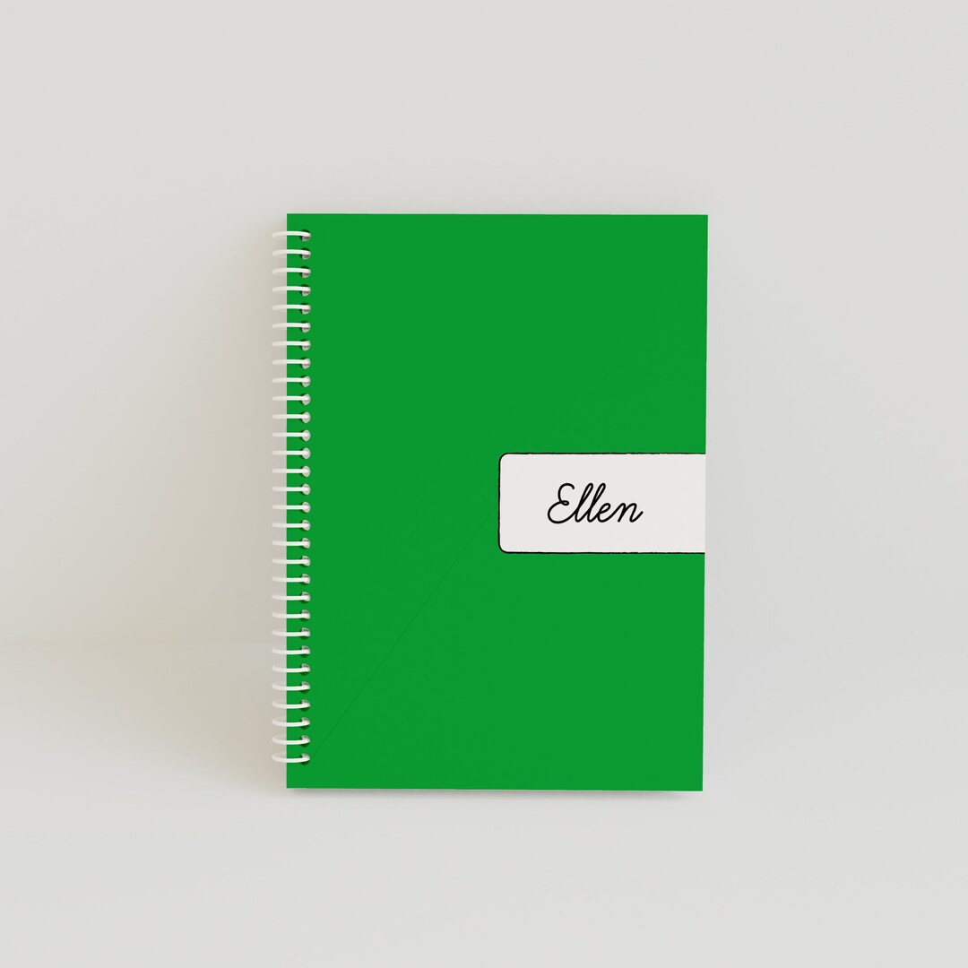 Personalized Green Spiral Notebook | Personalized Journal | Pick Your ...