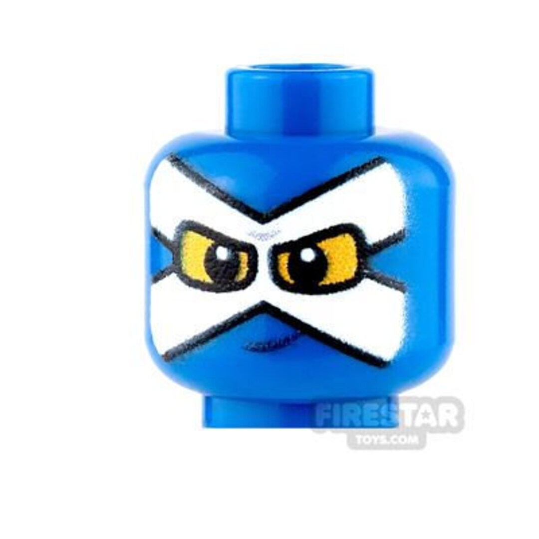 Custom Minifigure Heads Superhero Blue Mask - Etsy