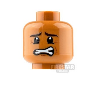 Custom Minifigure Heads Nervous Male - Etsy