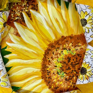 Handpainted Original Sunflowers Make a Unique Summer or Fall Busted ...