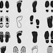 Foot Step Svg, Footprints Svg, Shoeprint Icons, Barefoot Svg, Human ...