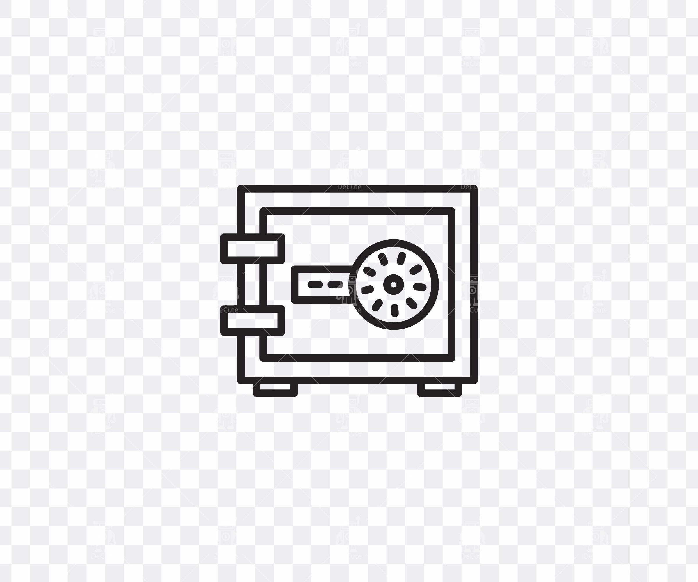 Safe Svg, Bank Safe Icons Svg, Strongbox Svg, Money in Safe, Gold in ...