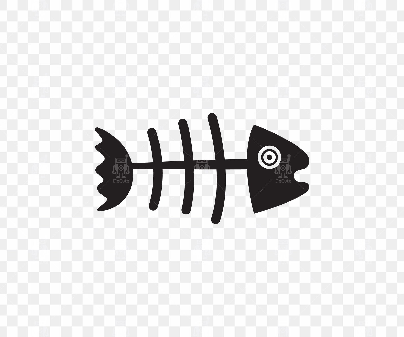 Fish Bone SVG Clipart Set: Skeleton Icons (digital File) - Etsy