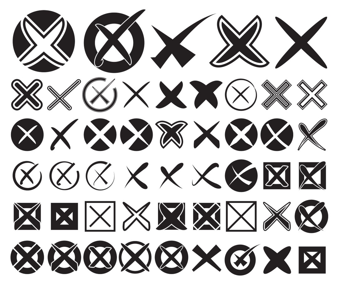 X Mark Icon, X Svg, X Letter, Cross Mark, Cross Sign, Wrong Mark, Check ...