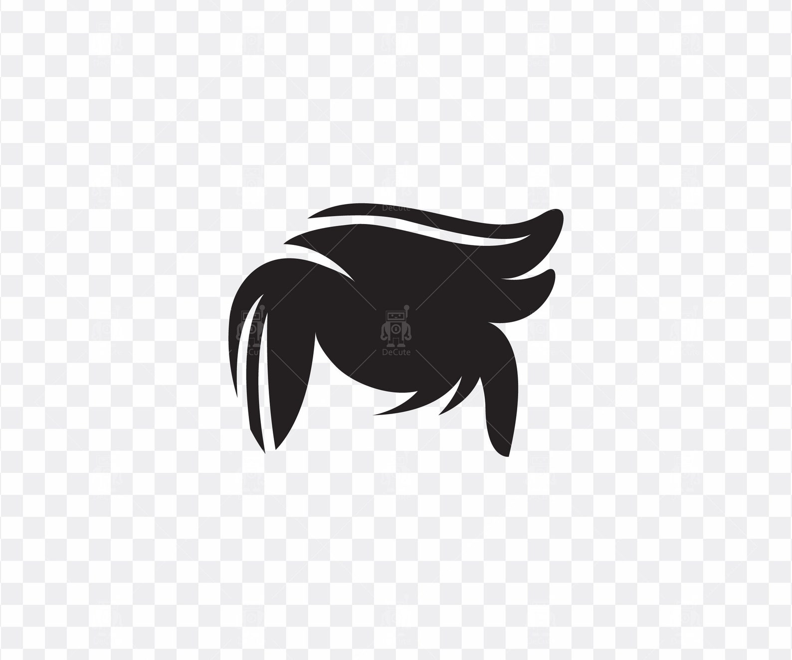 Hairstyle Design Svg, Wig Svg, Haircut Design, Silhouette Men Hair and ...