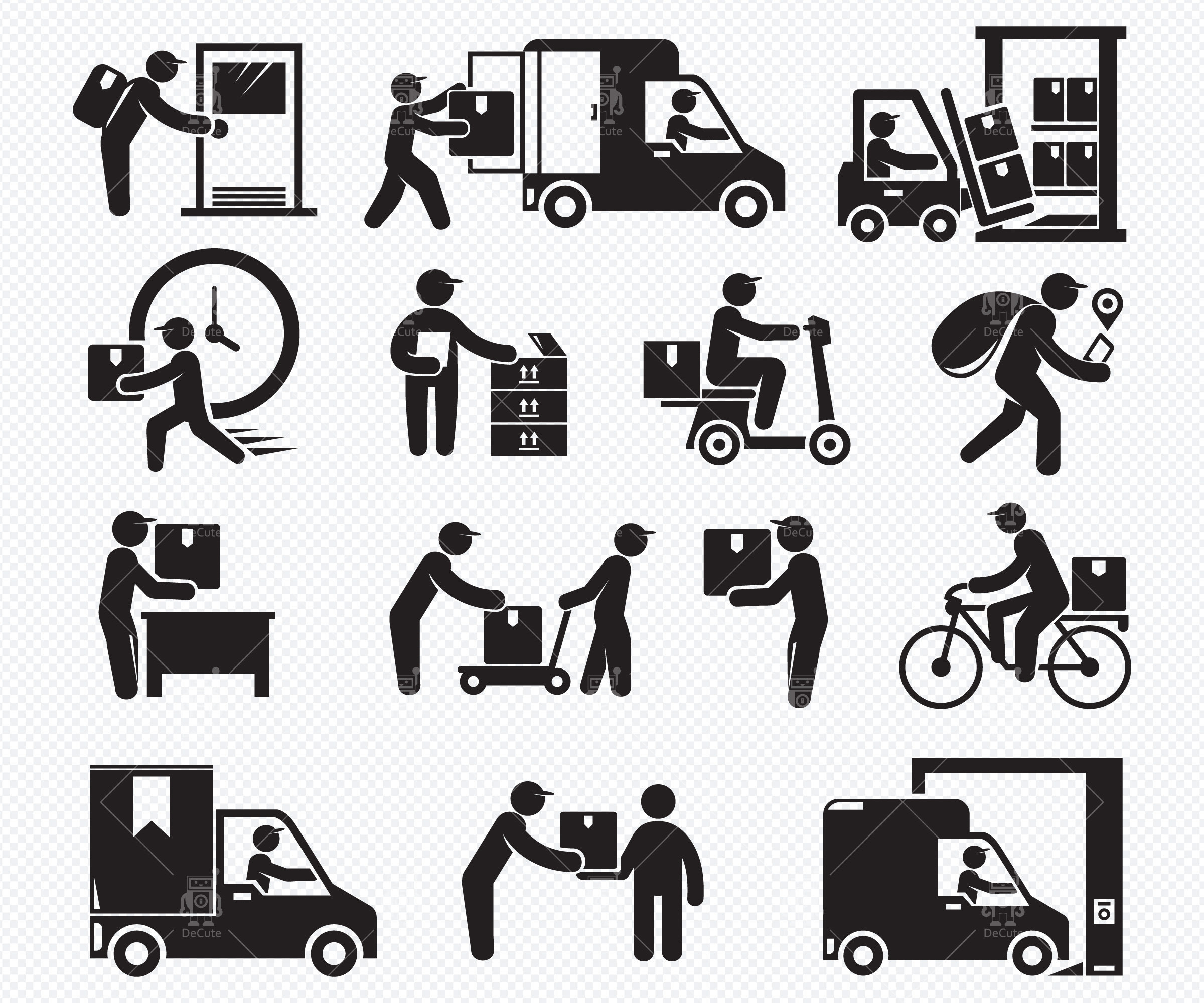 Delivery Man Svg/ Delivery Service/ Shipping/ Logistics/ Warehouse ...