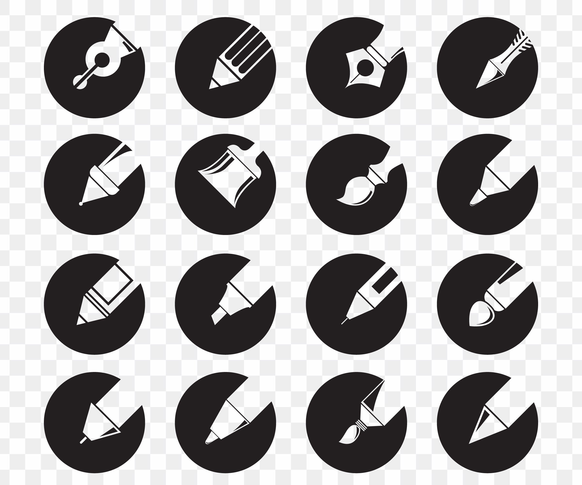 Pen Svg, Pencil Svg, Pen Icons, Writing Tool, Fountain Pen, Brush Tool ...