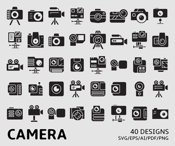 Digital Camera Icons Svg Action Camera Svg Video Camera | Etsy