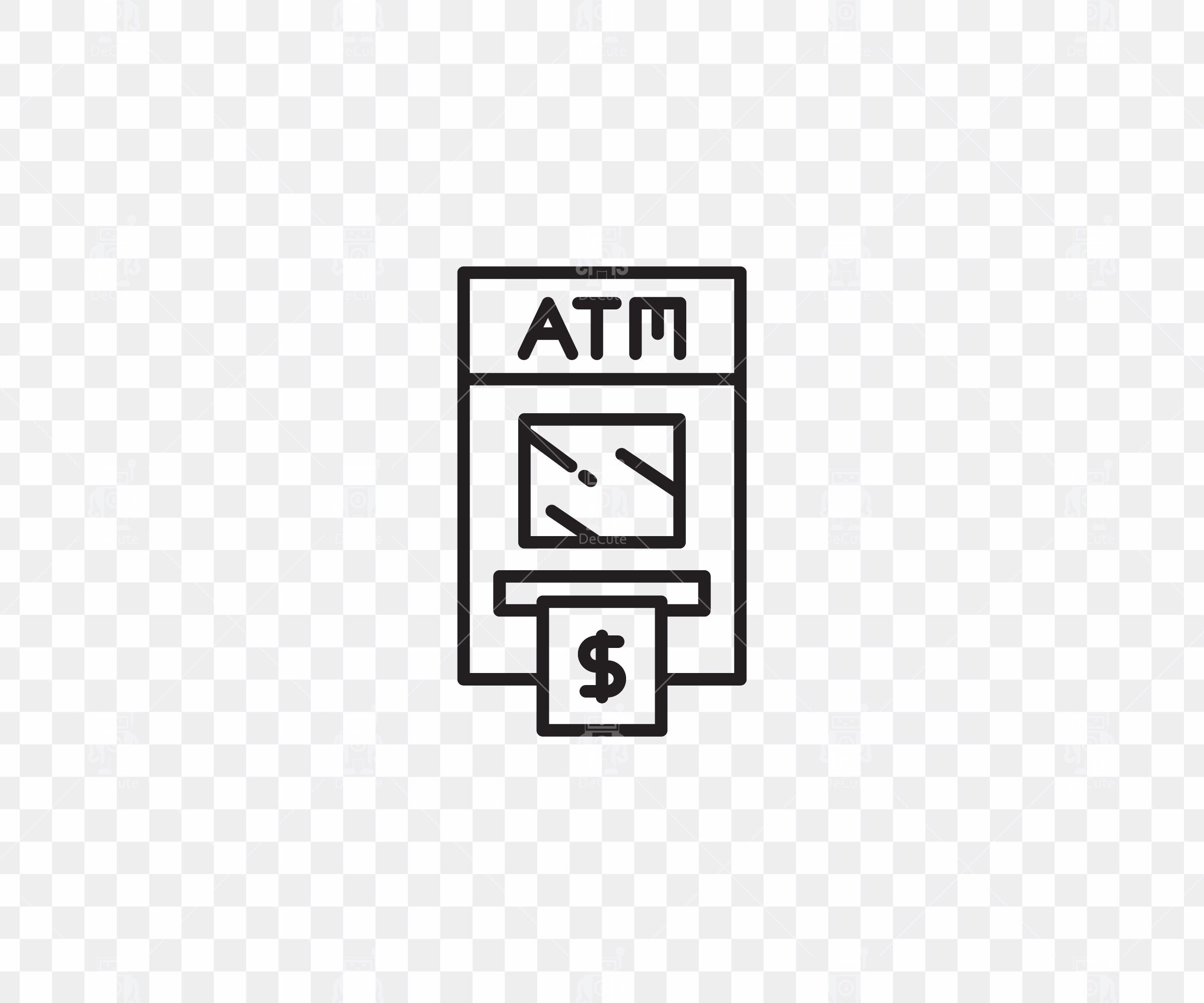 ATM Svg, Money Machine Svg, Transaction, Payout Svg, Finance, Banking ...