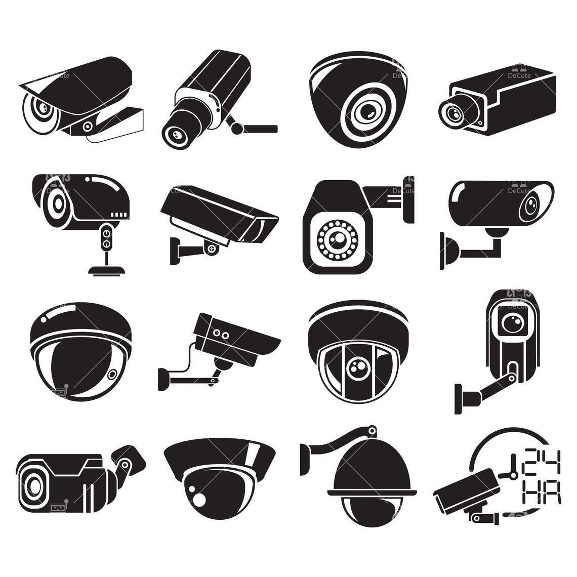 CCTV Security Camera Bundle Vector Digital File Svg Eps Dxf Png - Etsy