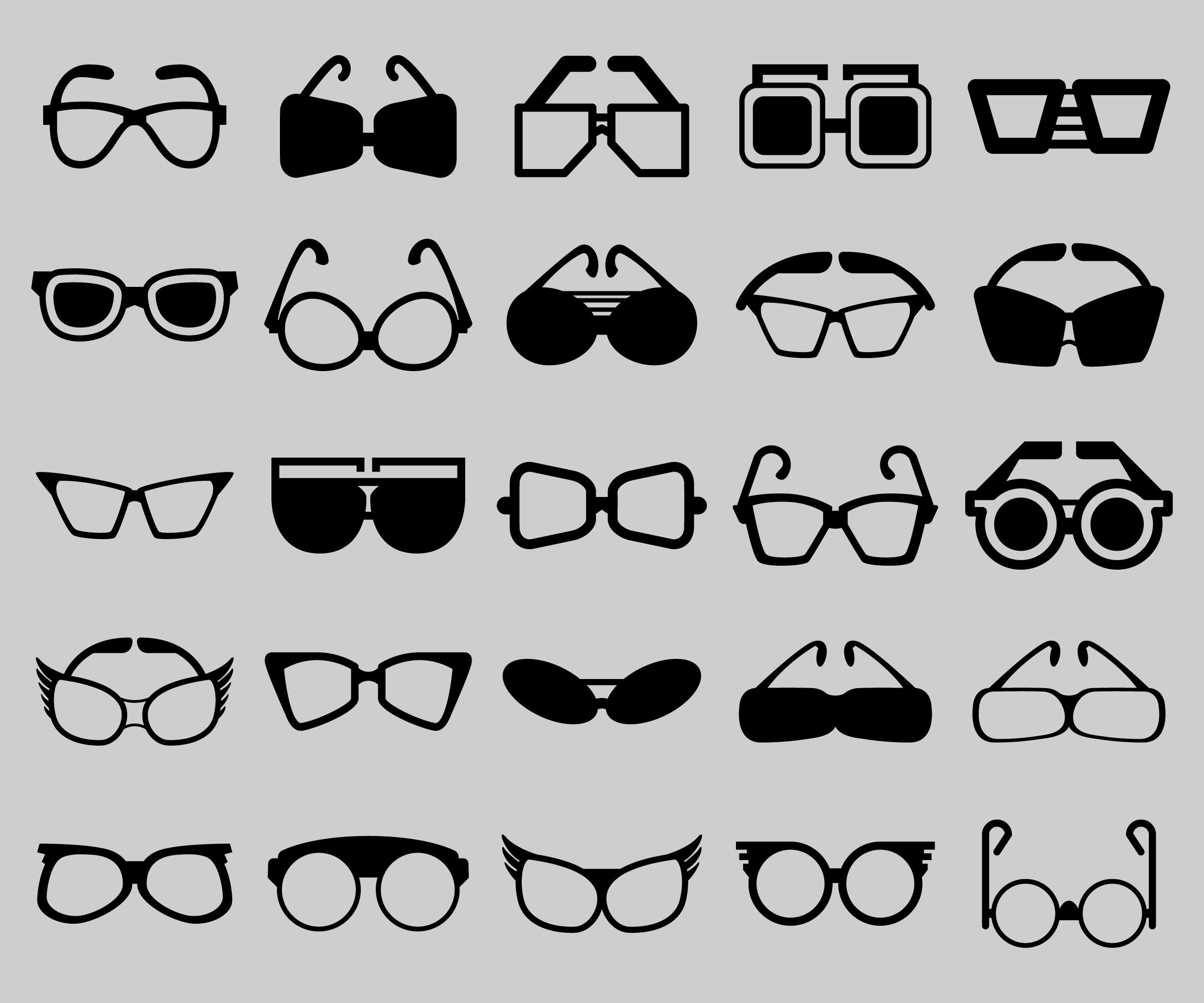 Sunglasses, Glasses Svg, Fashion Frame Sunglasses, Eyeglasses Bundle ...