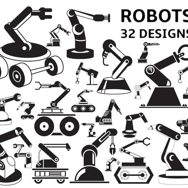 Robot Svg - Etsy