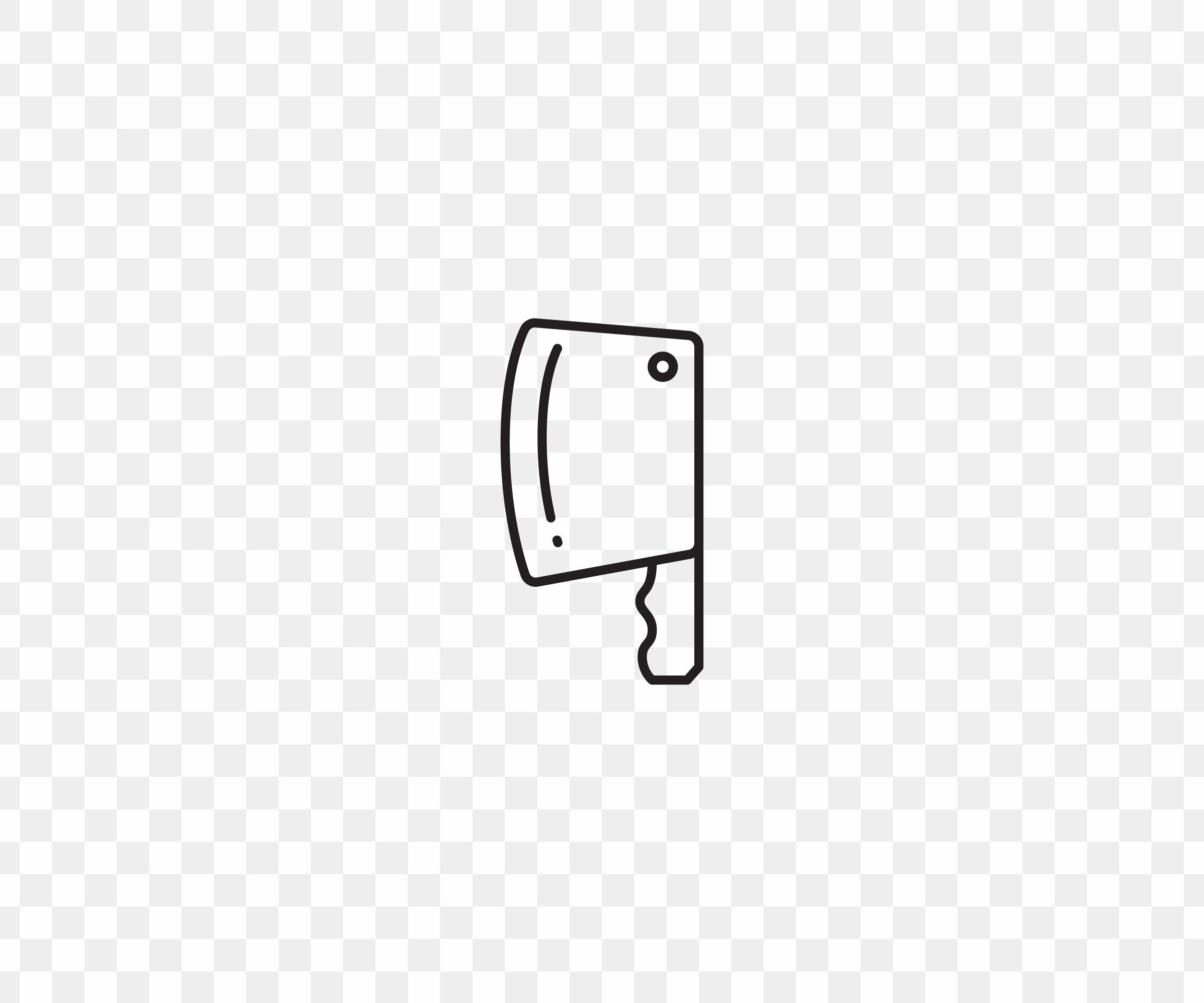 Kitchen Knife Icons, Butcher Knife, Chef Knife, Cutter Line ...